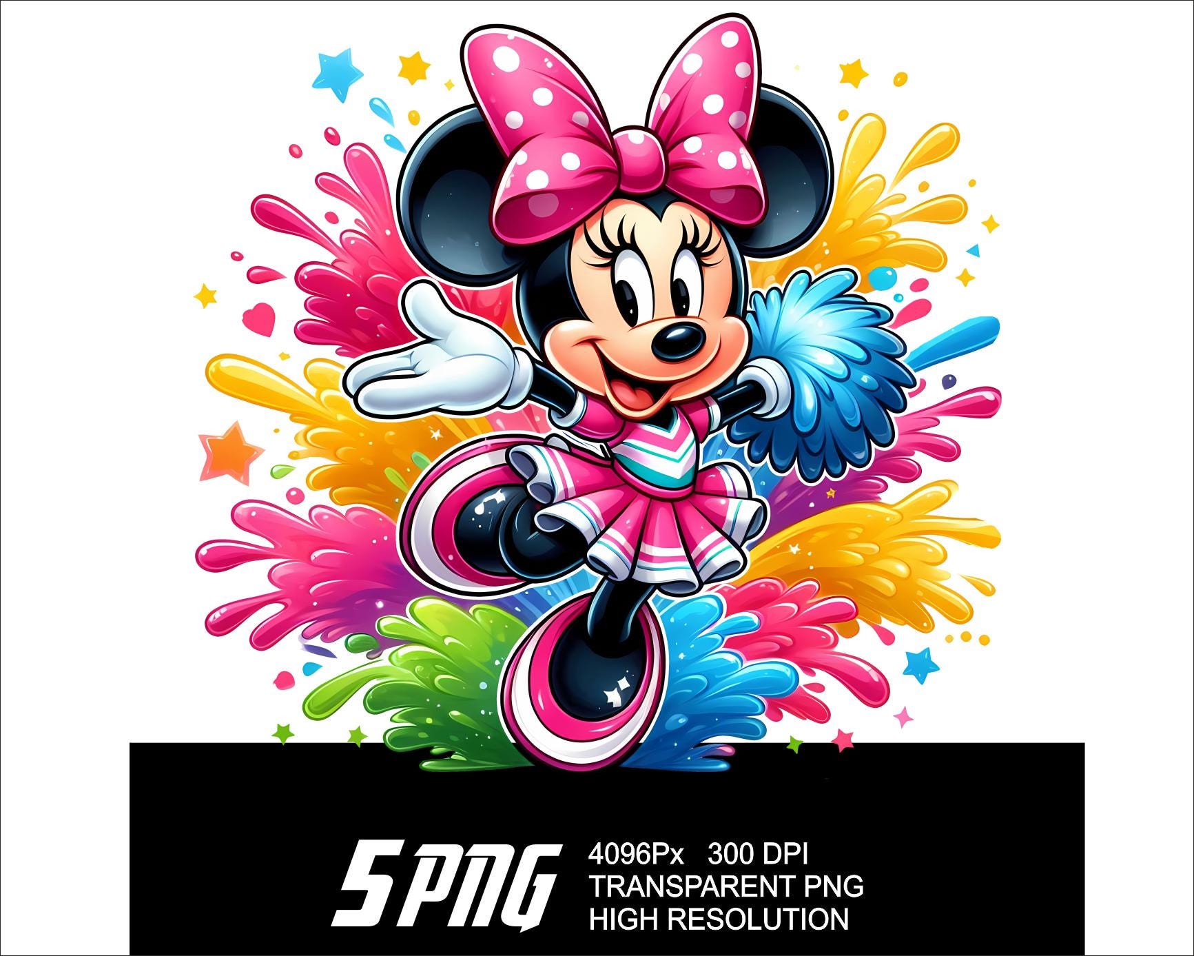 5 PNG Minnie Cheer Design Mouse Cheer High Resolution 4096px Designs ...