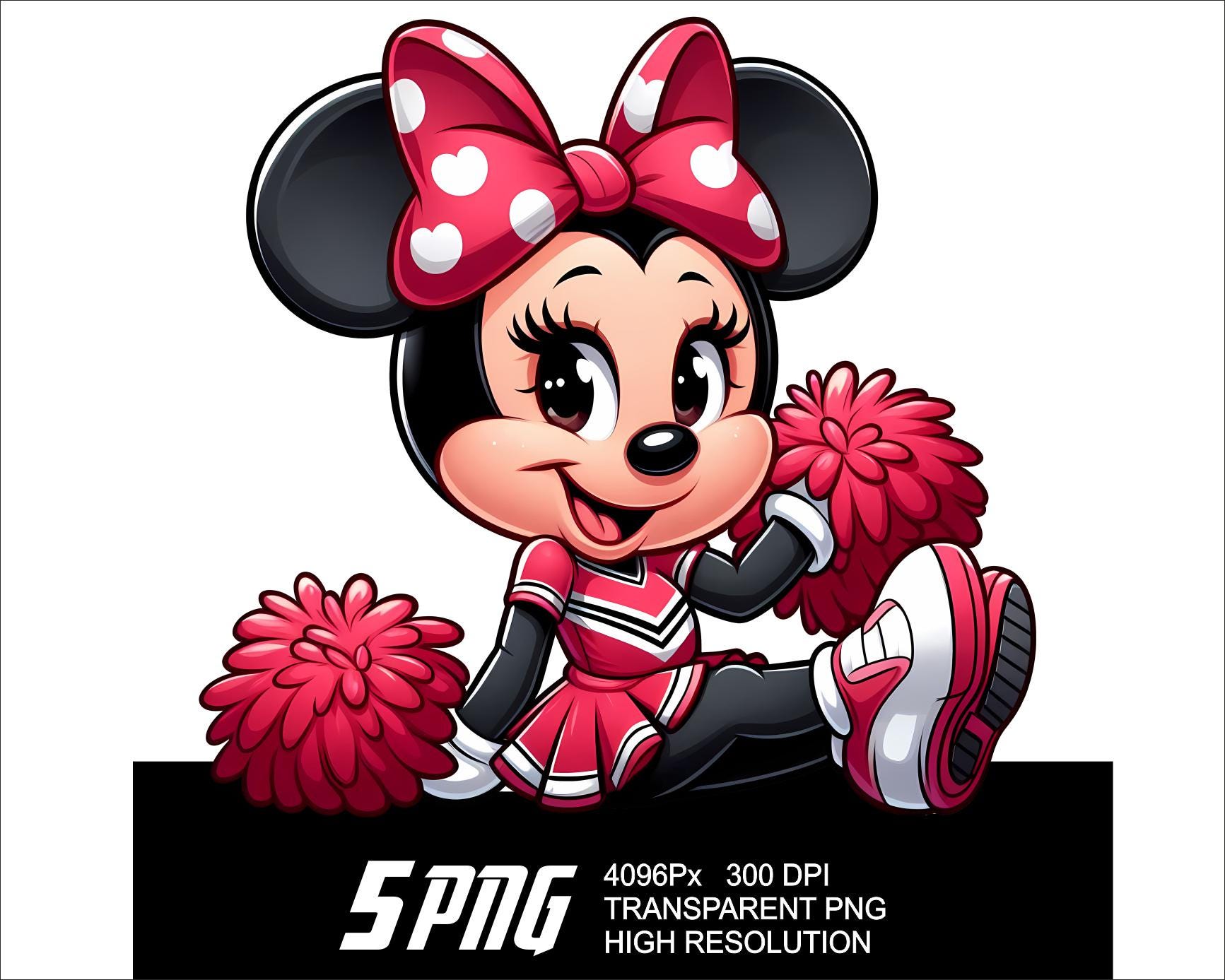 5 PNG Minnie Cheer Design Mouse Cheer High Resolution 4096px Designs ...