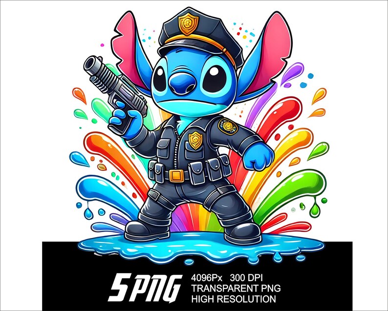 5 PNG Stitch Patrol Design Hero Stitch Police Png High Resolution ...