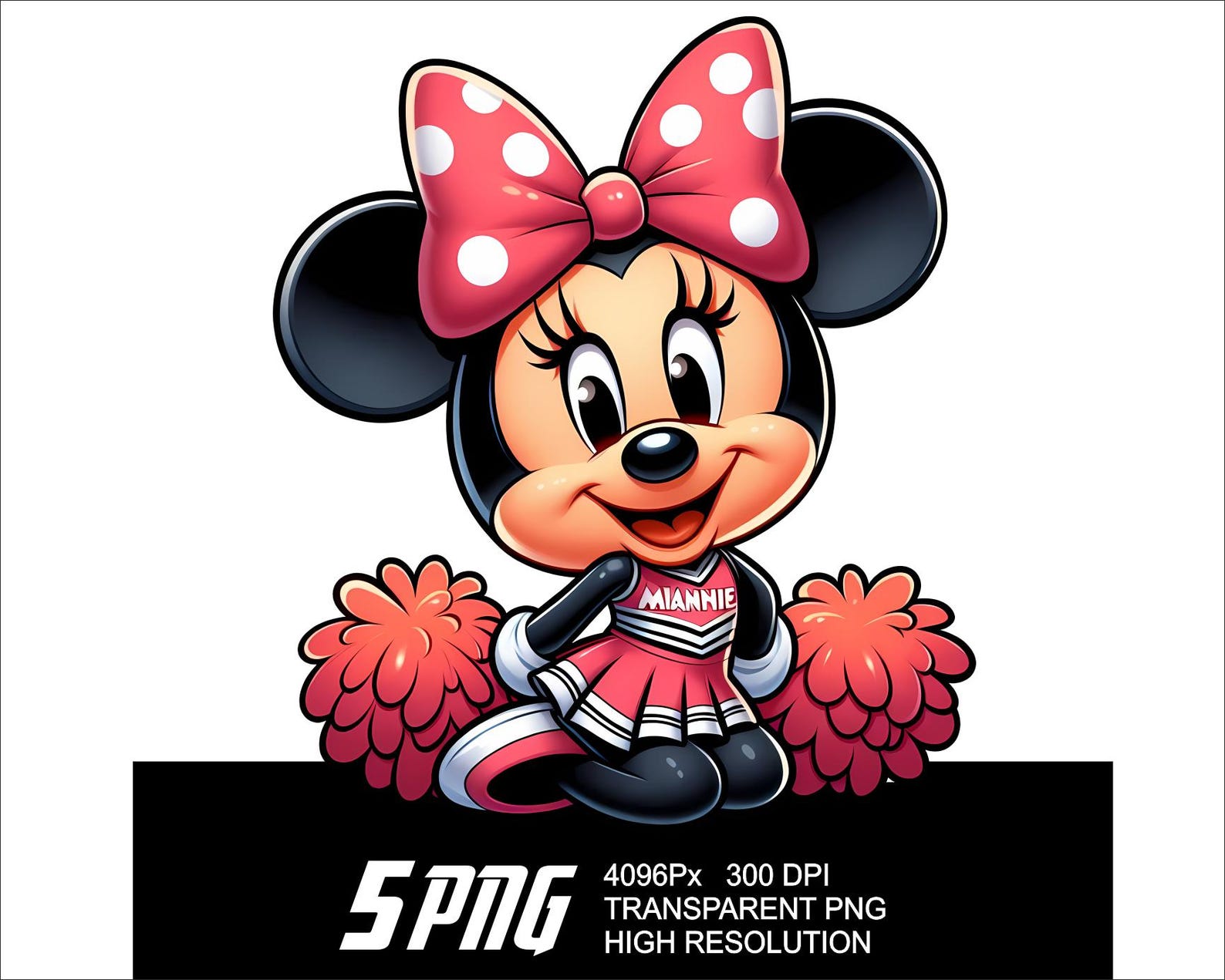 5 PNG Minnie Cheer Design Mouse Cheer High Resolution 4096px Designs ...