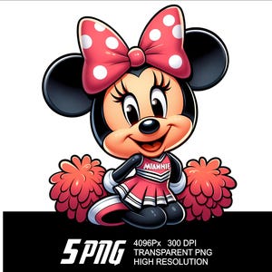 5 PNG Minnie Cheer Design Mouse Cheer High Resolution 4096px Designs ...