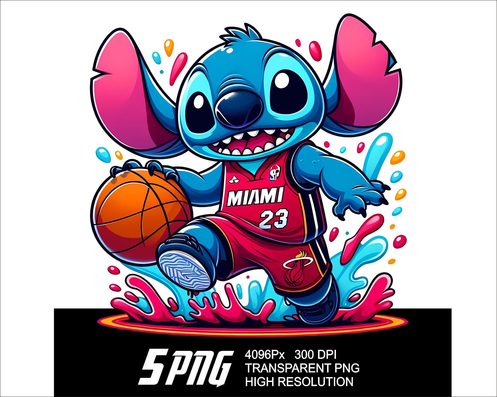 5 PNG Stitch Miami Basketball Design Miami Stitch Png High Resolution ...