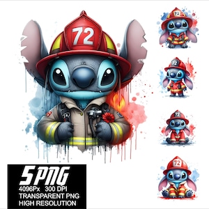 5 PNG Stitch Firefighter Design Fireman Stitch Png High Resolution ...