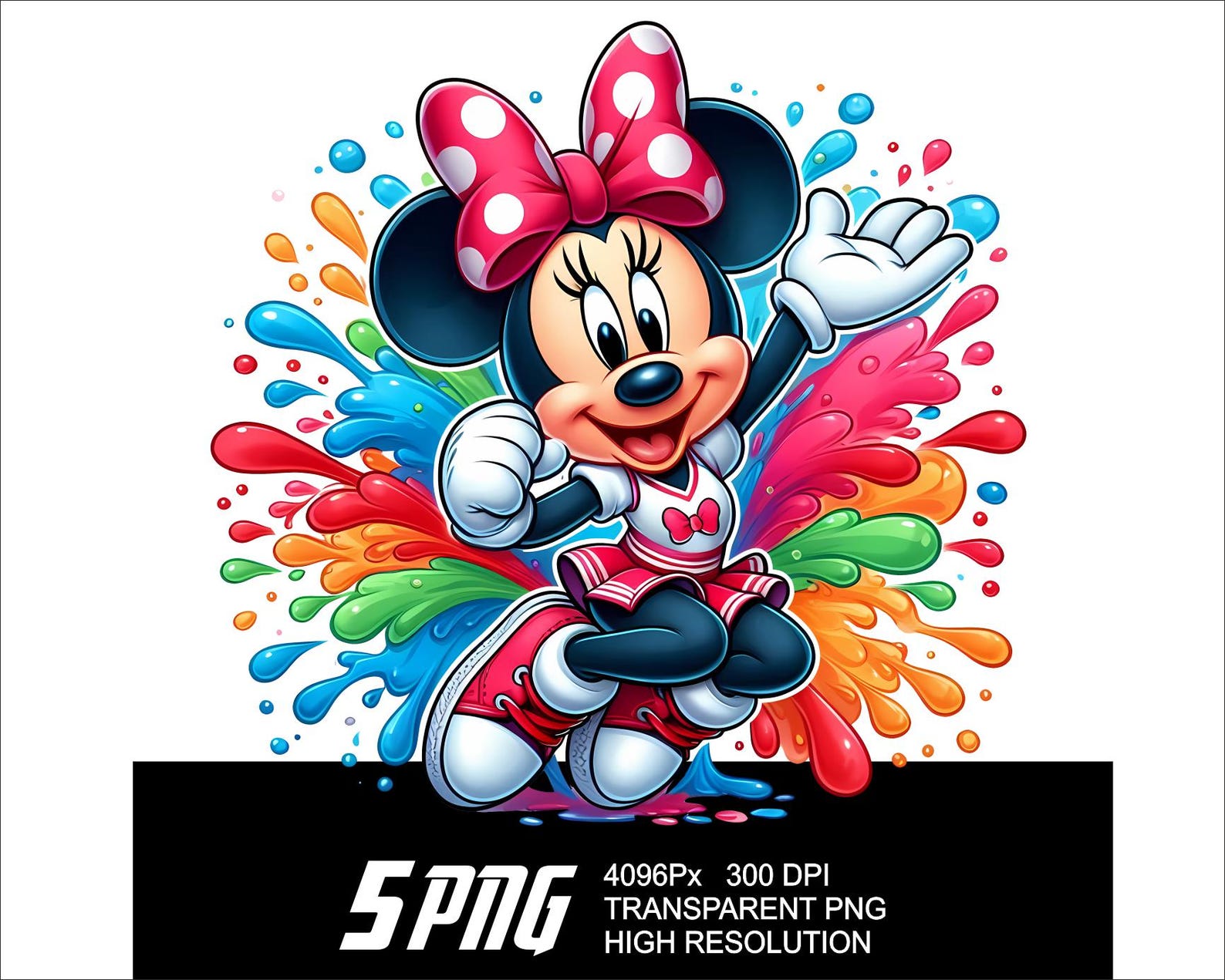 5 PNG Minnie Cheer Design Mouse Cheer High Resolution 4096px Designs ...