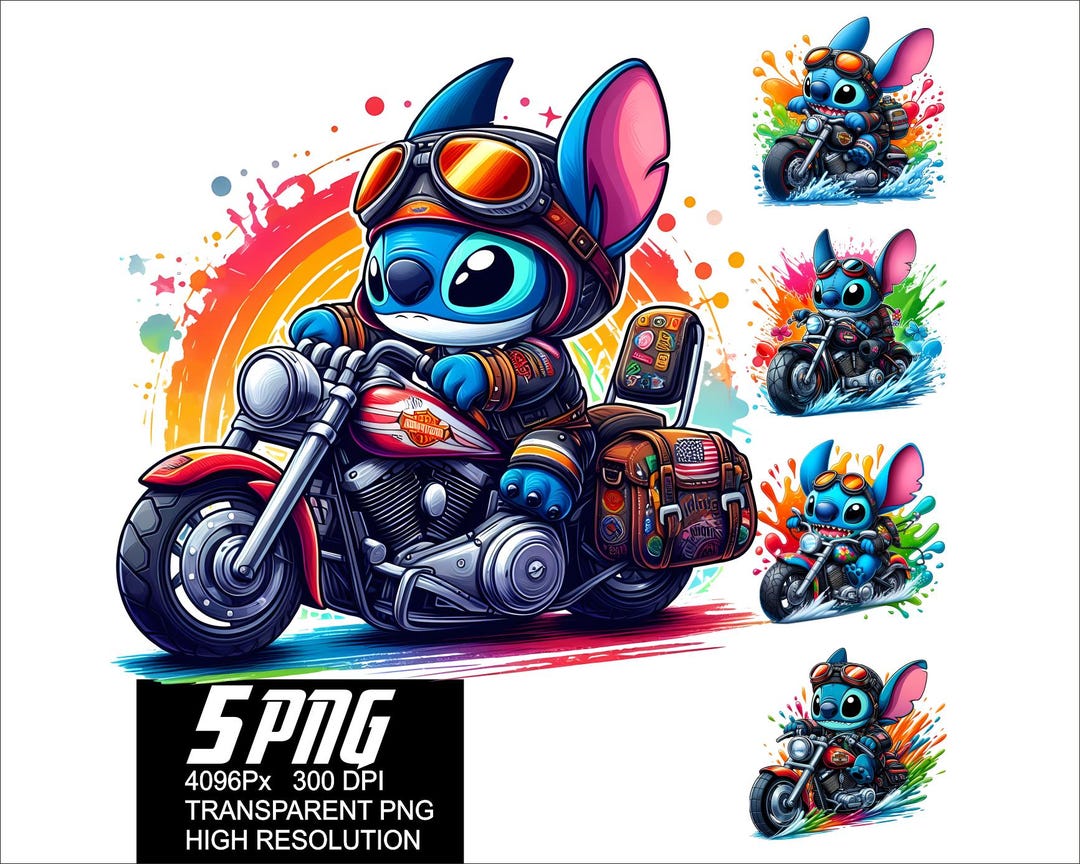 5 PNG Stitch Racer Design Harley Racer Stitch Png High Resolution ...