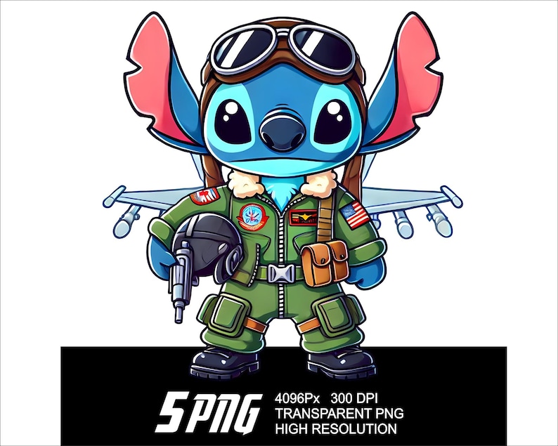 5 PNG Stitch Top Pilot Design Hero Stitch Pilot Png High Resolution ...