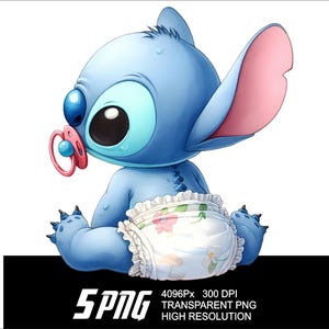 5 PNG Stitch Baby Boy Design Stitch High High Resolution 4096px Designs ...