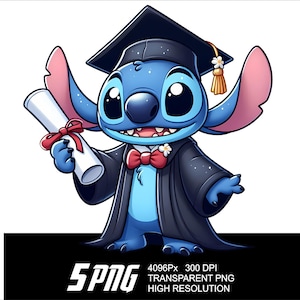 5 PNG Stitch Graduation Design Stitch Png High Resolution 4096px ...