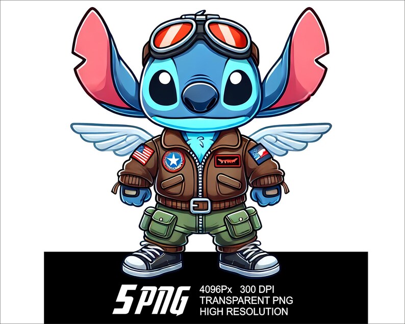 5 PNG Stitch Top Pilot Design Hero Stitch Pilot Png High Resolution ...