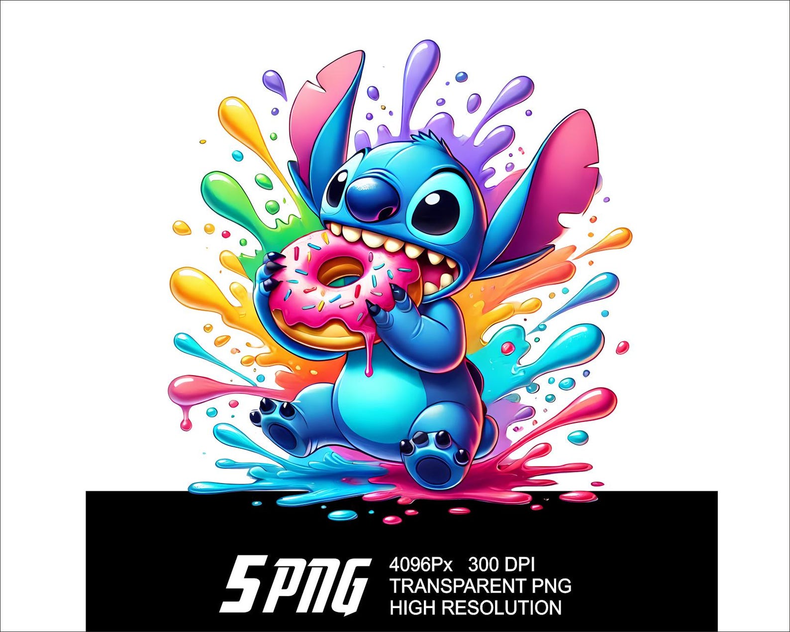 5 PNG Stitch Donut Design Food Stitch Donut Png High Resolution 4096px ...