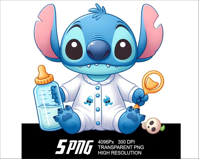5 PNG Stitch Baby Nighty Design Stitch Baby High Resolution 4096px ...