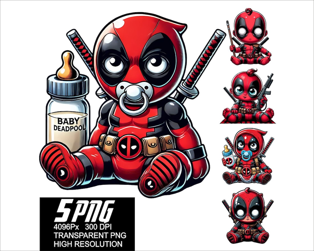 5 PNG Baby Hero Deadpool Design Super Hero Baby PNG High Resolution ...