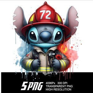 5 PNG Stitch Firefighter Design Fireman Stitch Png High Resolution ...