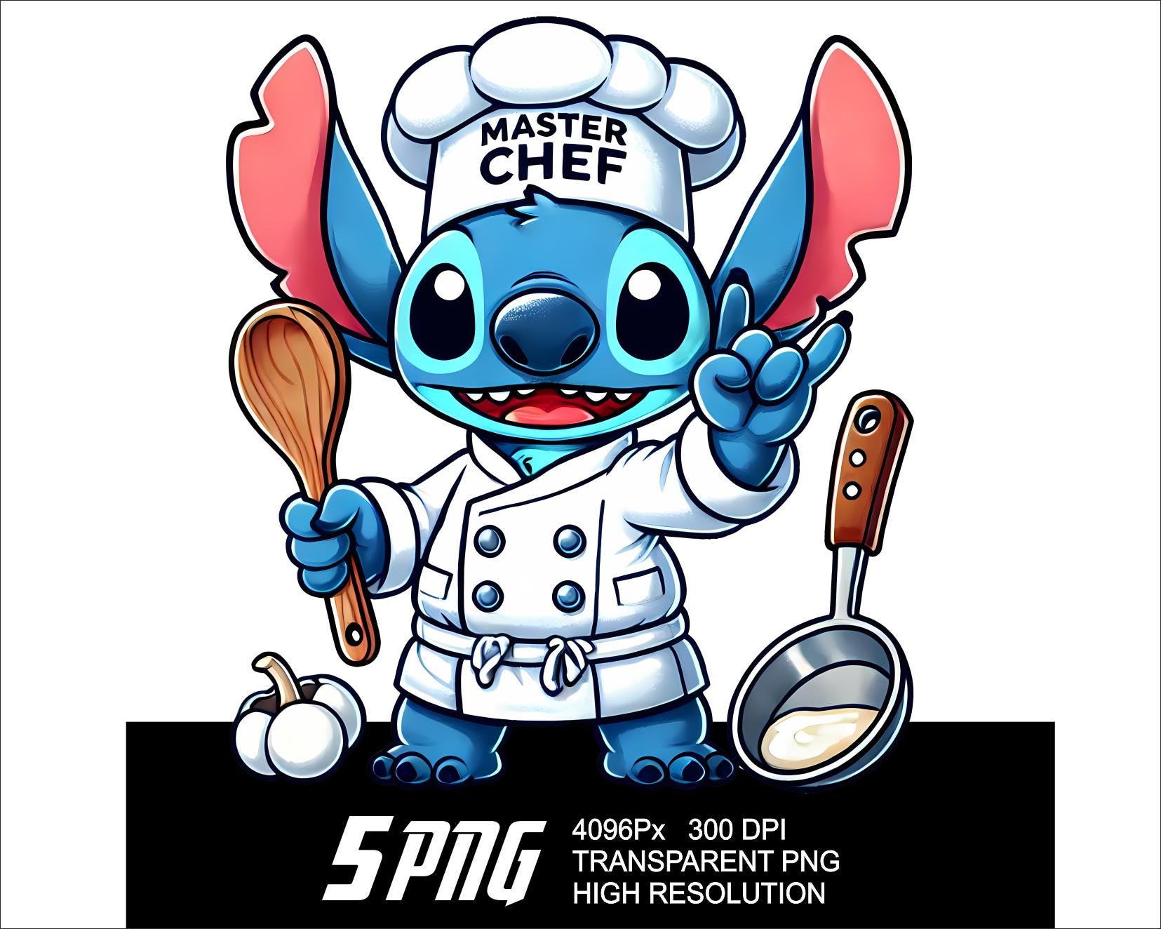 5 PNG Stitch Chef Design Stitch Master Chef Png High Resolution 4096px ...
