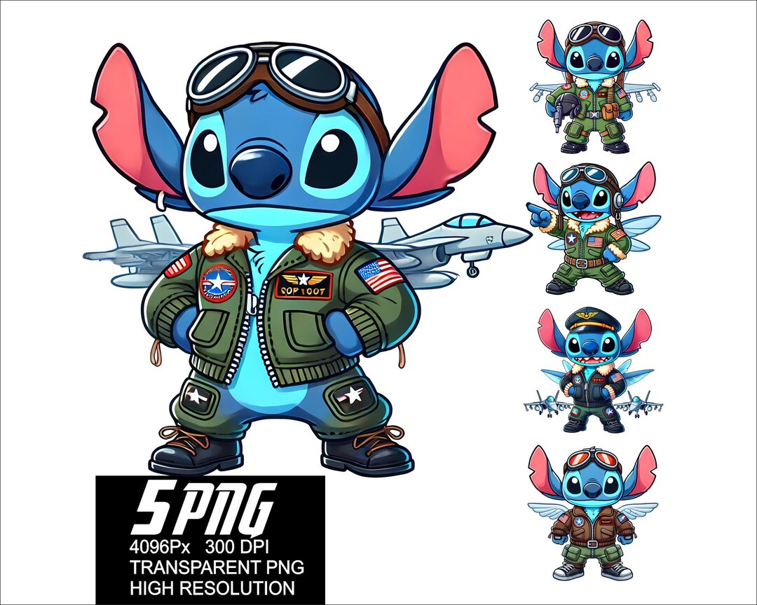 5 PNG Stitch Top Pilot Design Hero Stitch Pilot Png High Resolution ...