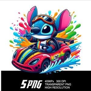 5 PNG Stitch Racer Design Car Racer Stitch Png High Resolution 4096px ...