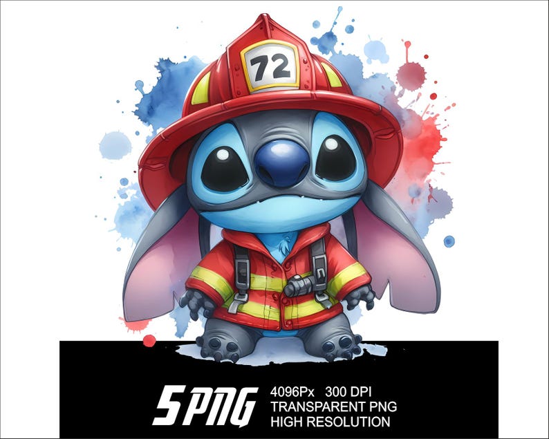 5 PNG Stitch Firefighter Design Fireman Stitch Png High Resolution ...