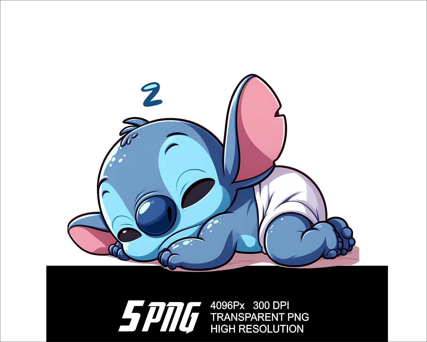 5 PNG Stitch Baby Sleep Design Stitch Sleep High Resolution 4096px ...