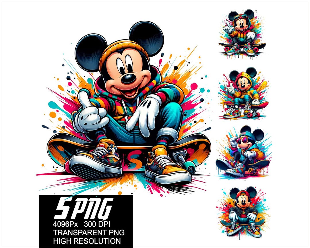 5 PNG Mickey Streetwear Design Mouse Streetwear High Resolution 4096px ...