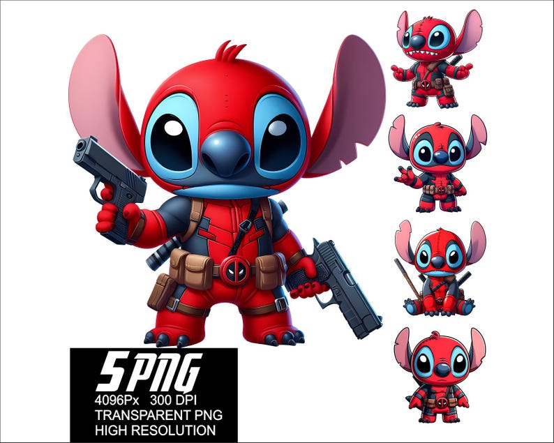 5 PNG Stitch Hero Deadpool Design Heroes Stitch Png High Resolution ...