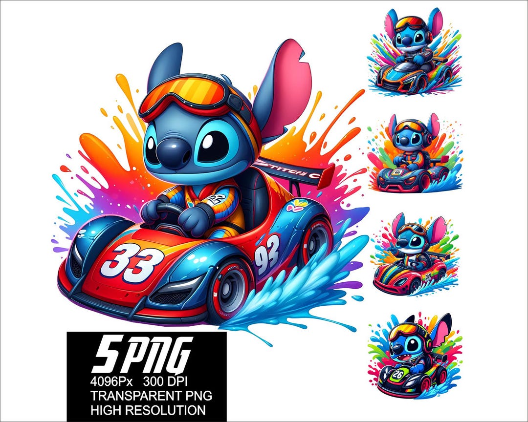 5 PNG Stitch Racer Design Car Racer Stitch Png High Resolution 4096px ...