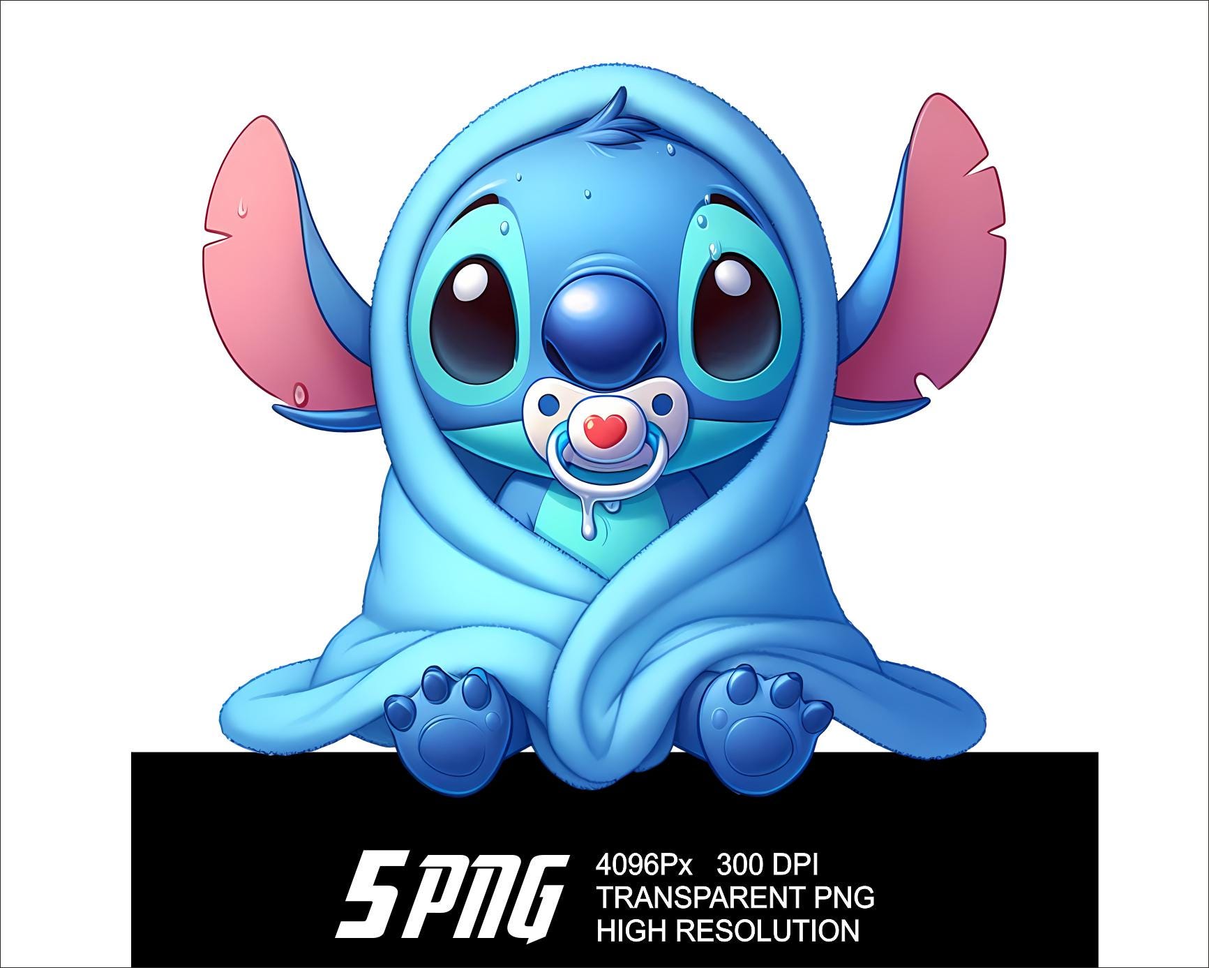 5 PNG Stitch Baby Boy Towel Design Stitch Baby High Resolution 4096px ...