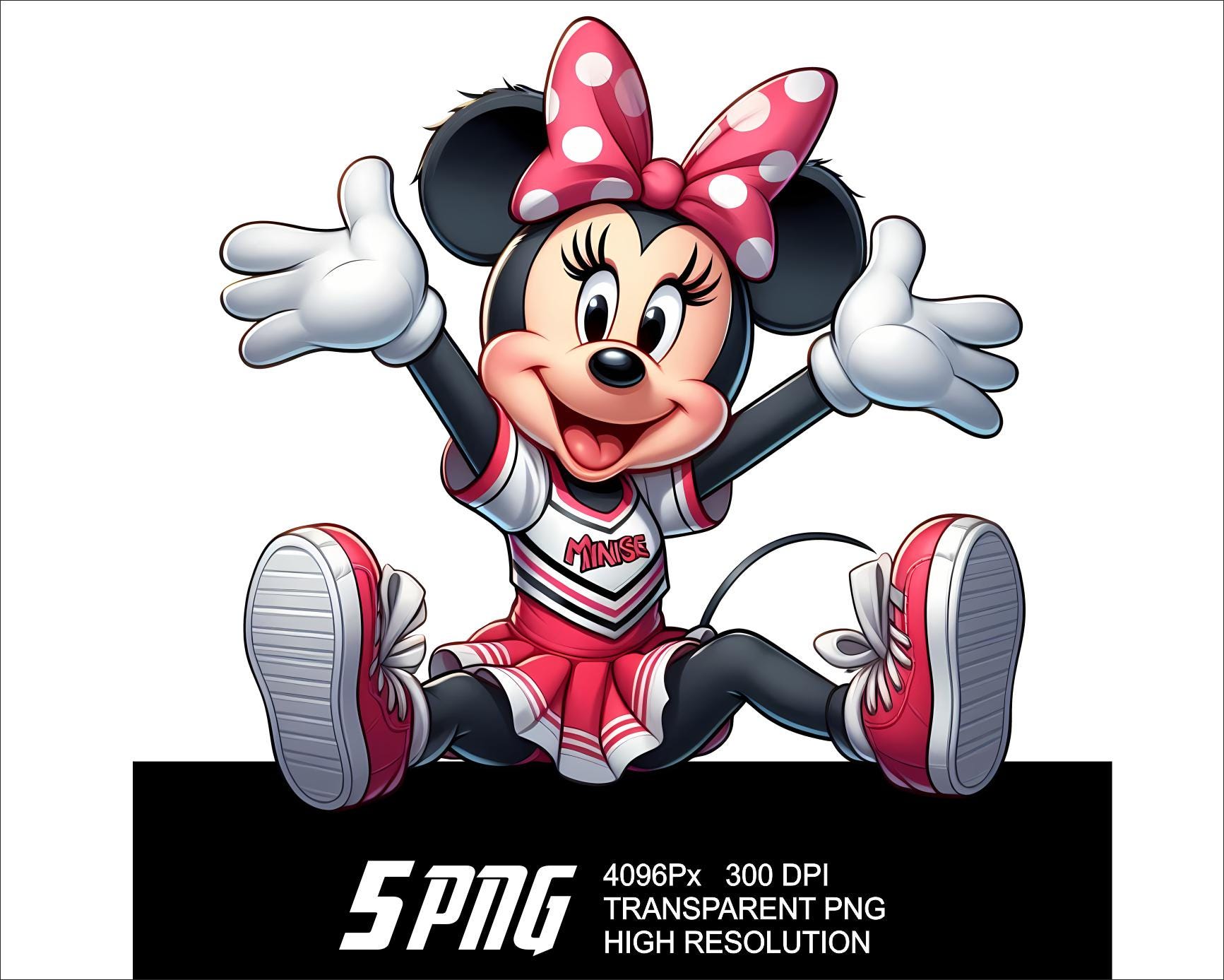 5 PNG Minnie Cheer Design Mouse Cheer High Resolution 4096px Designs ...