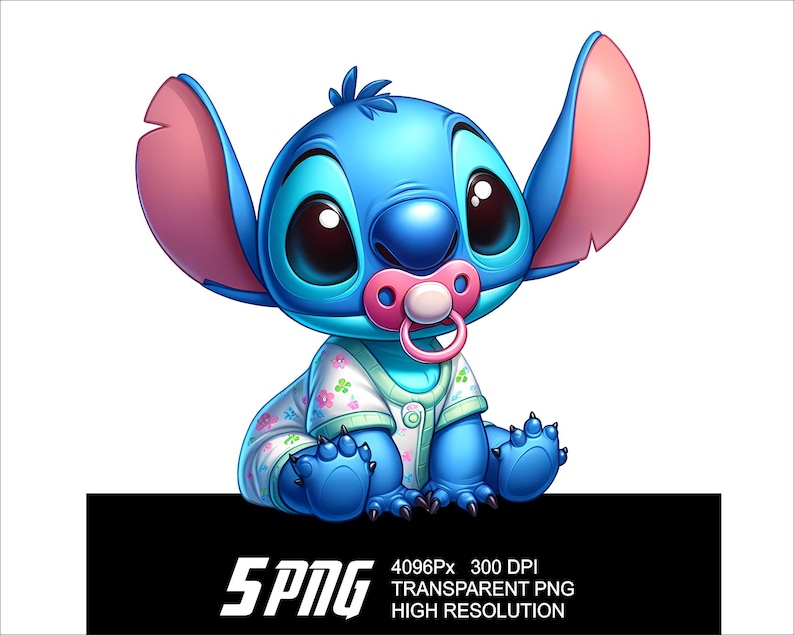 5 PNG Stitch Baby Boy Design Stitch Baby High Resolution 4096px Designs ...