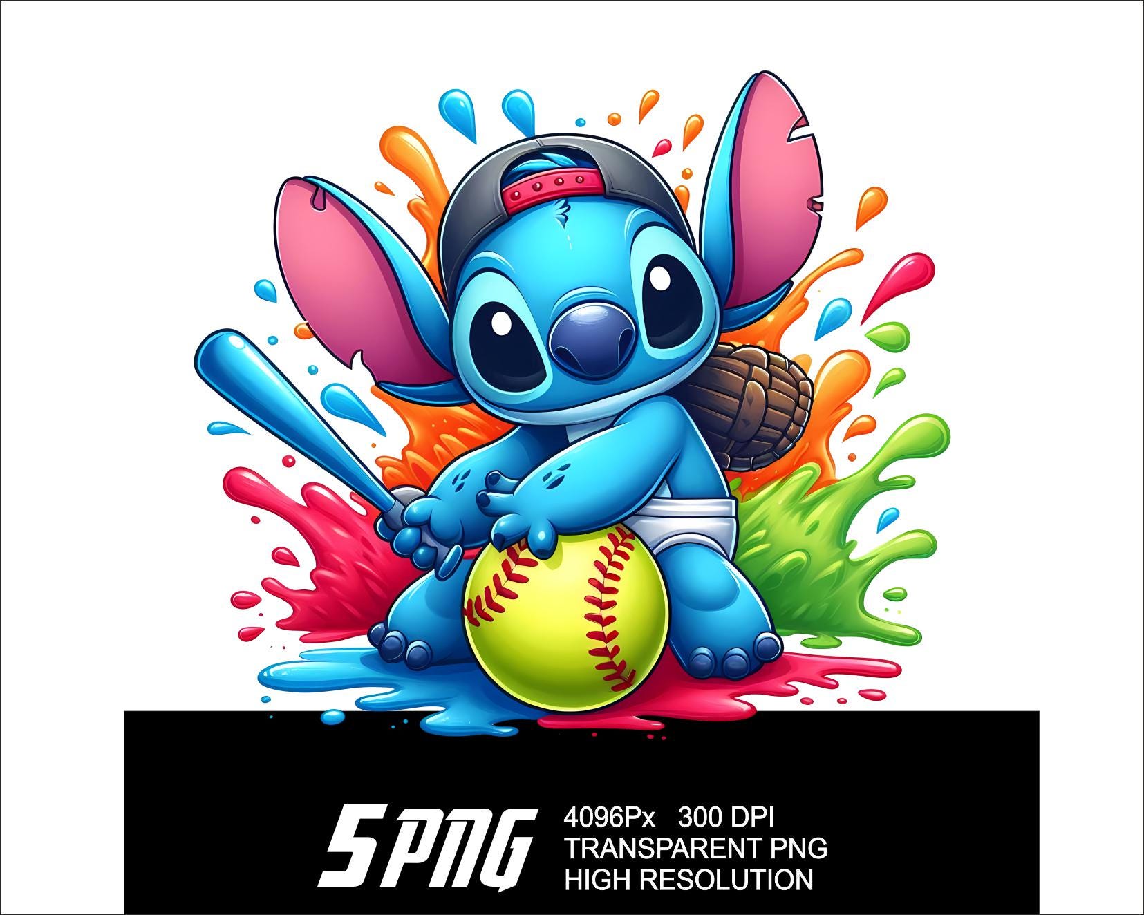 5 PNG Baby Stitch Softball Design Softball Stitch Png High Resolution ...