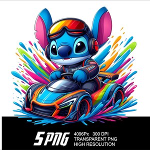 5 PNG Stitch Racer Design Car Racer Stitch Png High Resolution 4096px ...