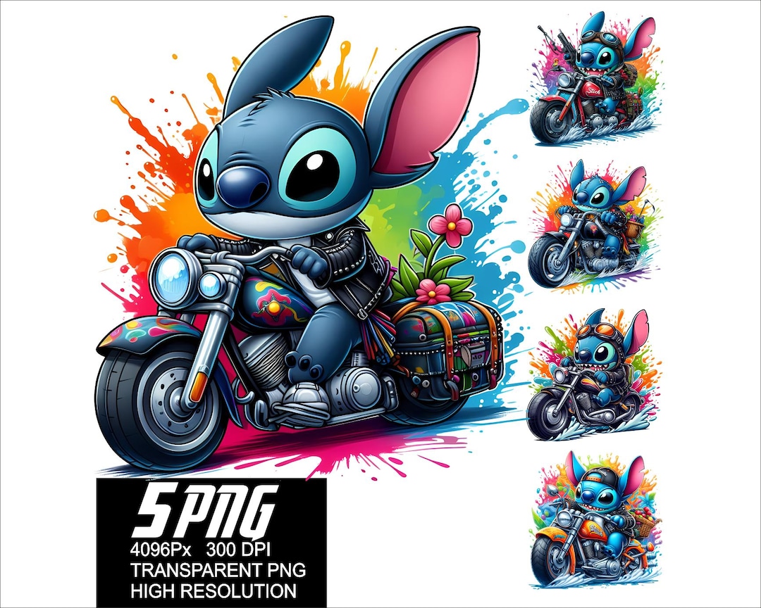5 PNG Stitch Racer Design Moto Racer Stitch Png High Resolution 4096px ...