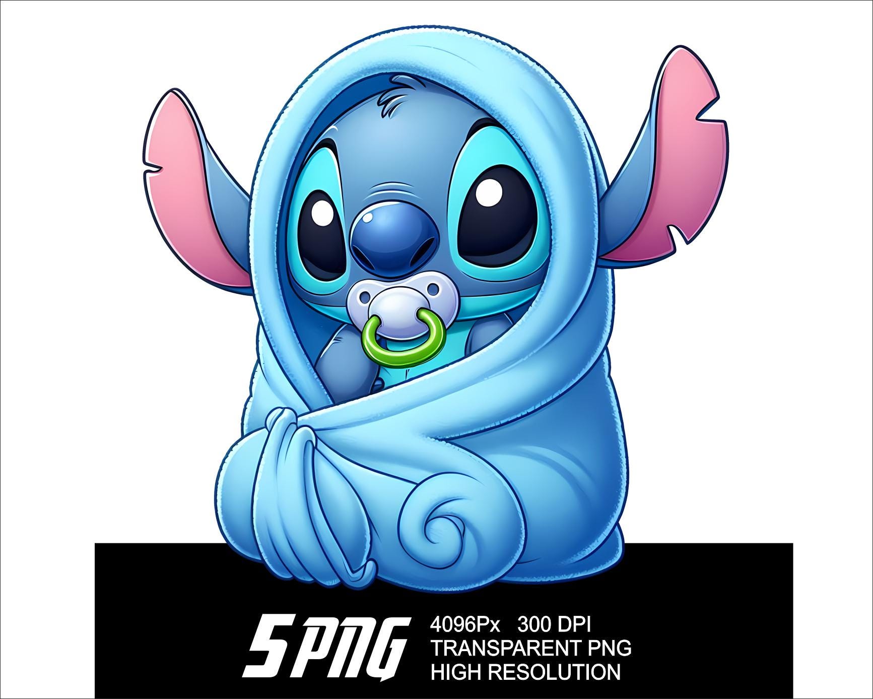5 PNG Stitch Baby Boy Towel Design Stitch Baby High Resolution 4096px ...