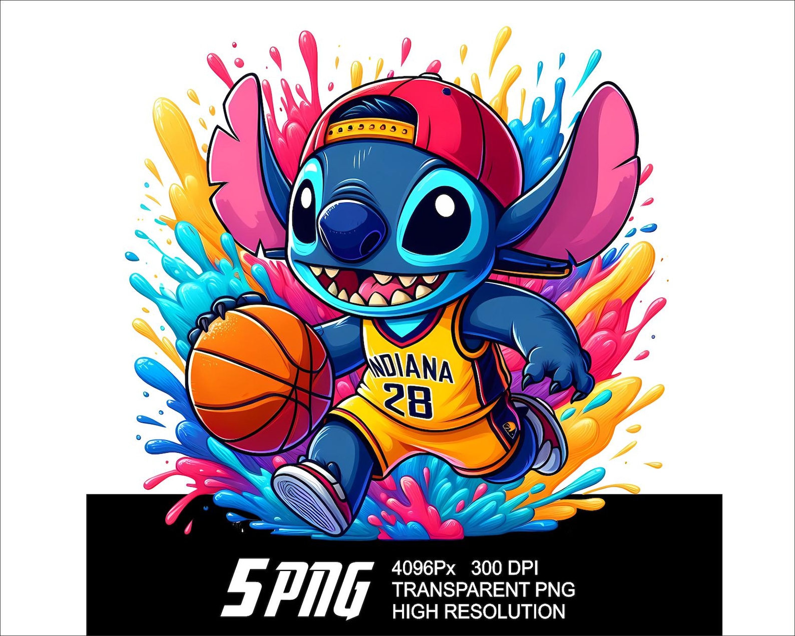 5 PNG Stitch Pacers Basketball Design Pacers Stitch Png High Resolution ...