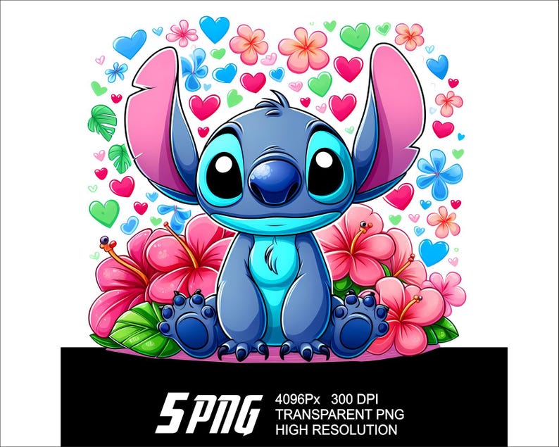 5 PNG Stitch Flowers Design Stitch Love Flowers Png High Resolution ...
