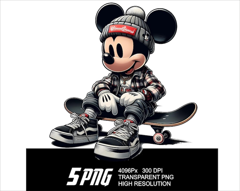 Mickey Skateboard PNG Designs, Mouse Streetwear (digital Download) - Etsy