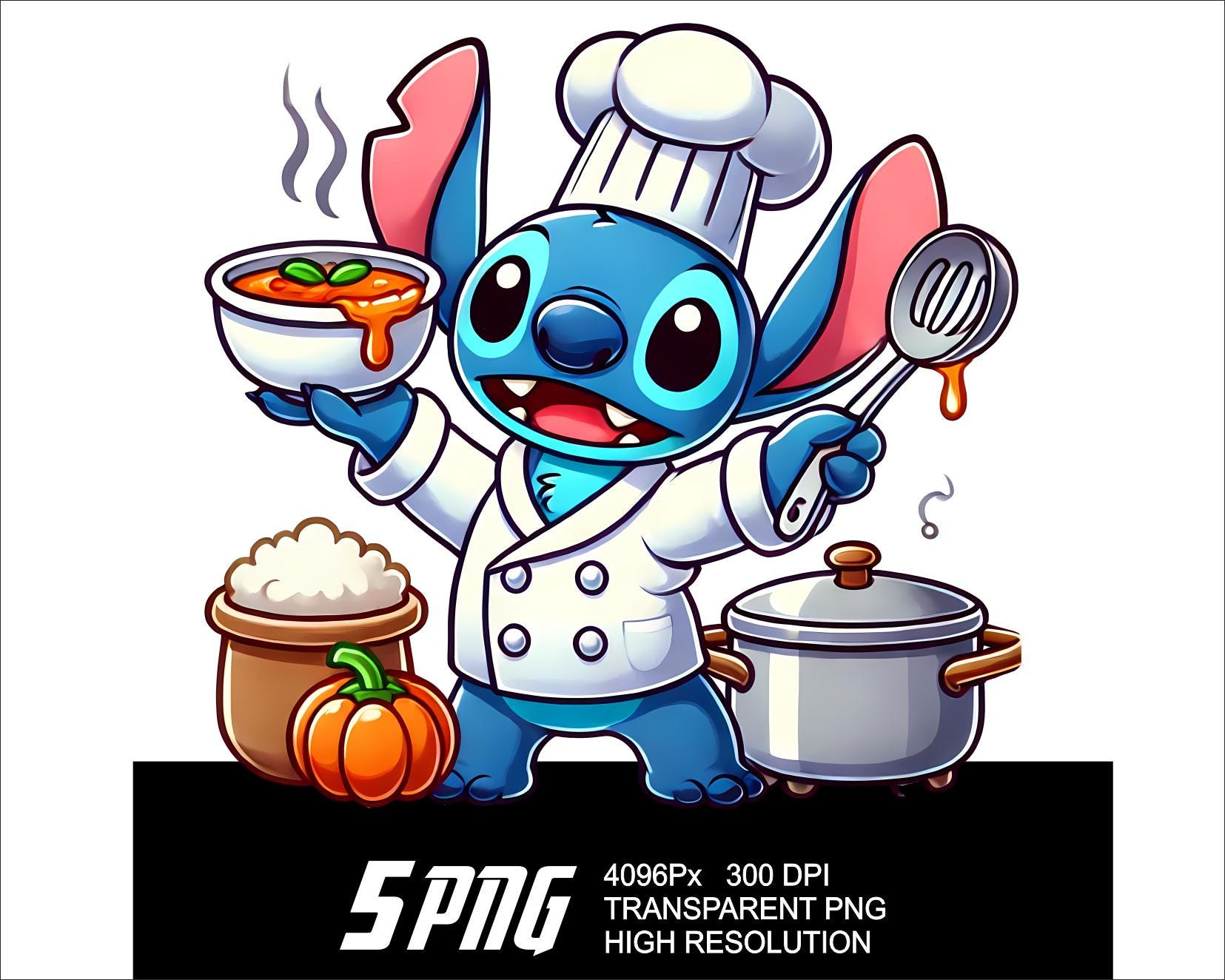 5 PNG Stitch Chef Design Stitch Master Chef Png High Resolution 4096px ...
