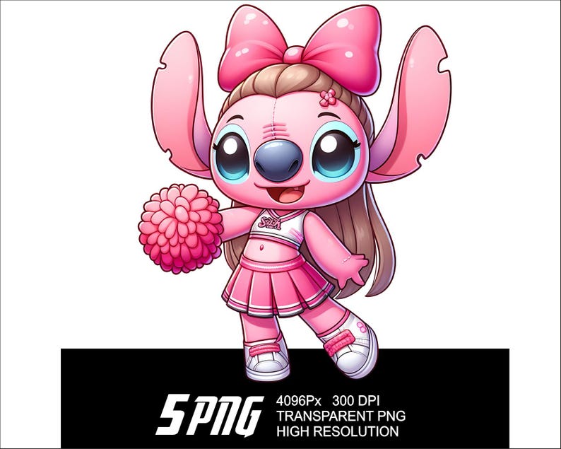 5 PNG Cheer Stitch Angel Design Stitch Angel Cheer Clipart Png High ...