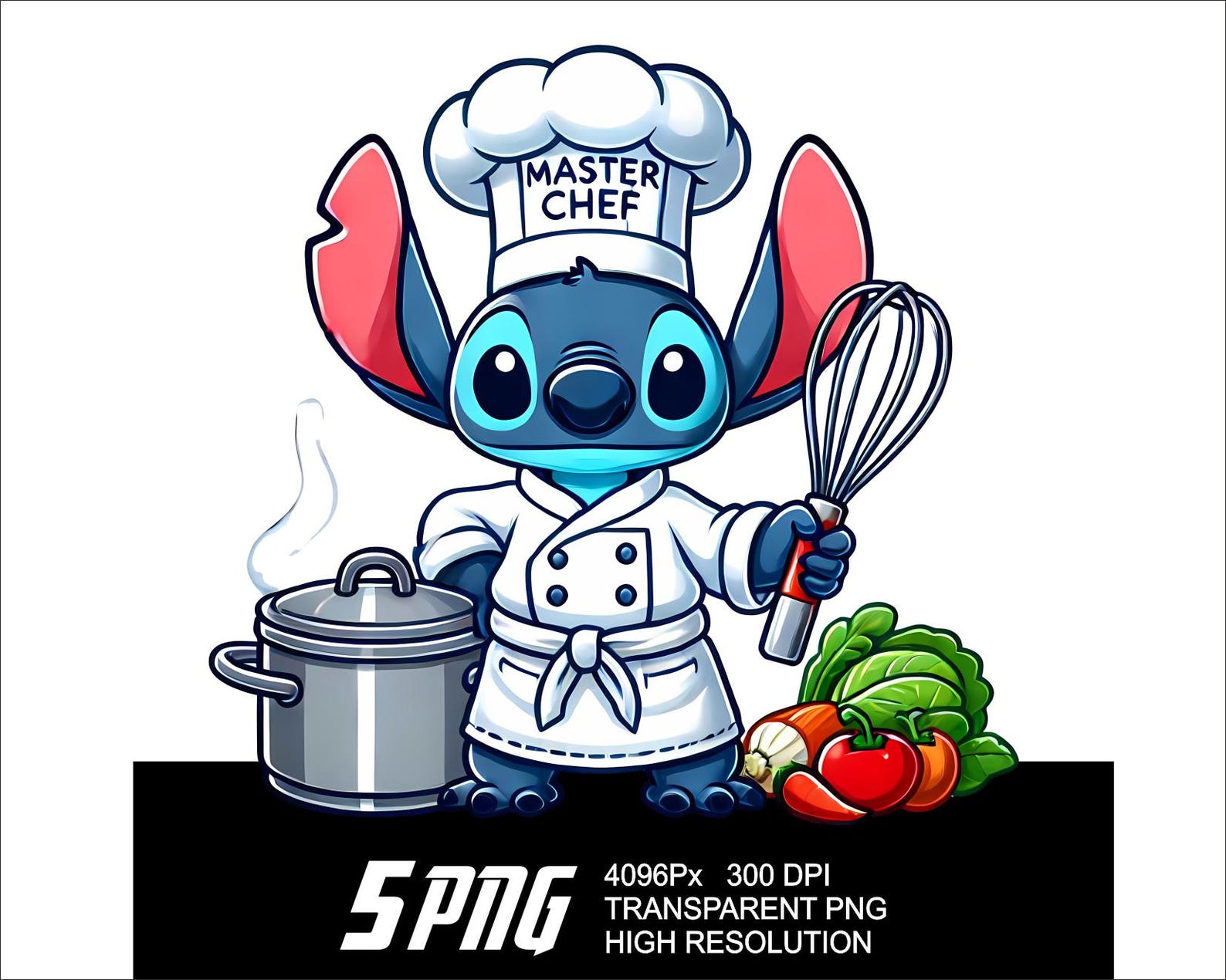 5 PNG Stitch Chef Design Stitch Master Chef Png High Resolution 4096px ...