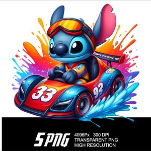 5 PNG Stitch Racer Design Car Racer Stitch Png High Resolution 4096px ...