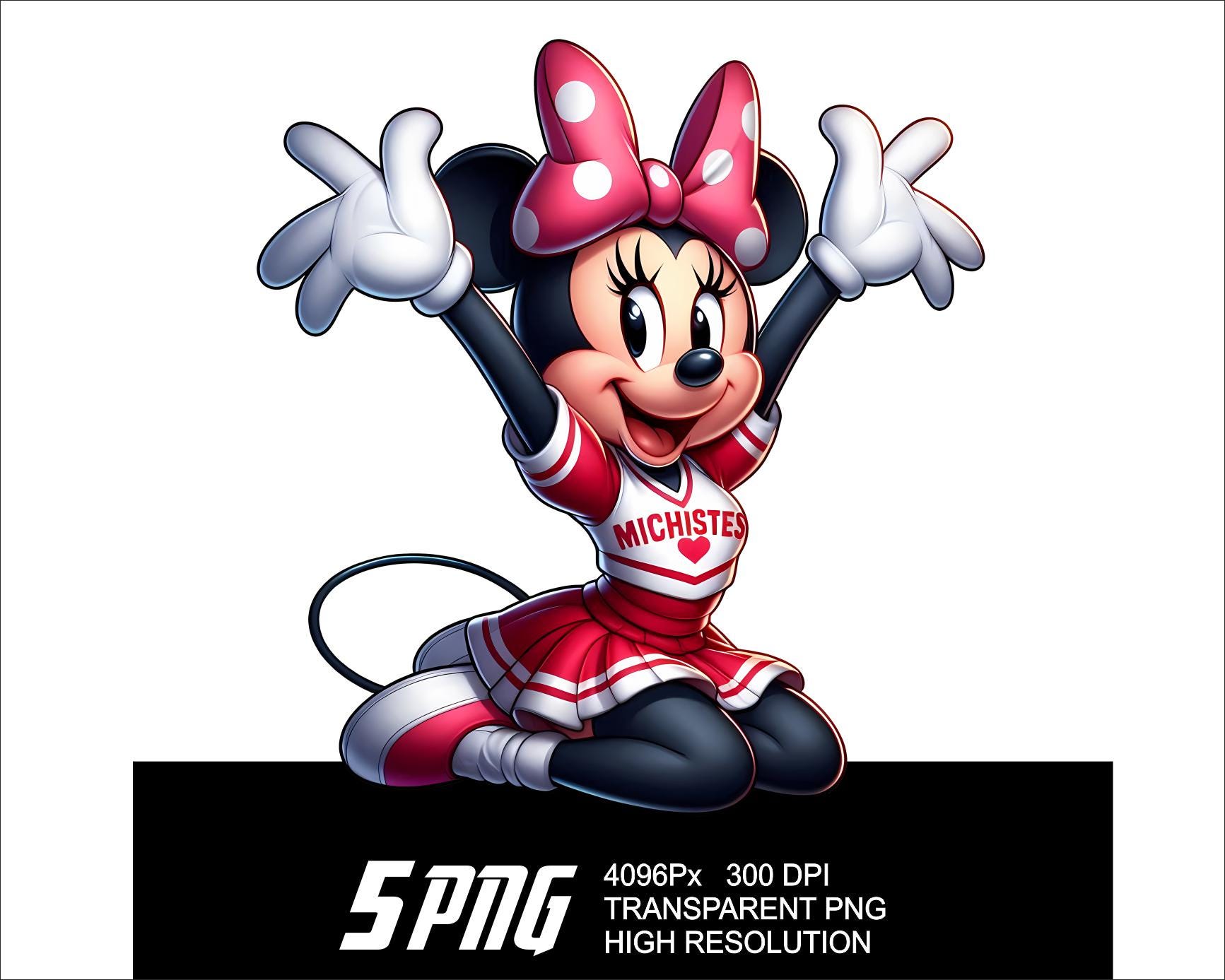 5 PNG Minnie Cheer Design Mouse Cheer High Resolution 4096px Designs ...