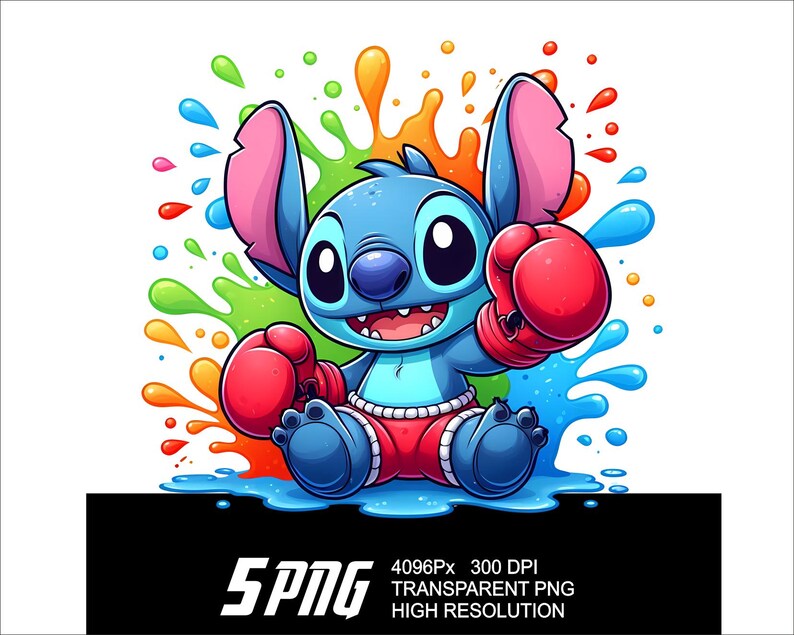 5 PNG Baby Stitch Boxing Design Splash Us Boxer Stitch Png High ...