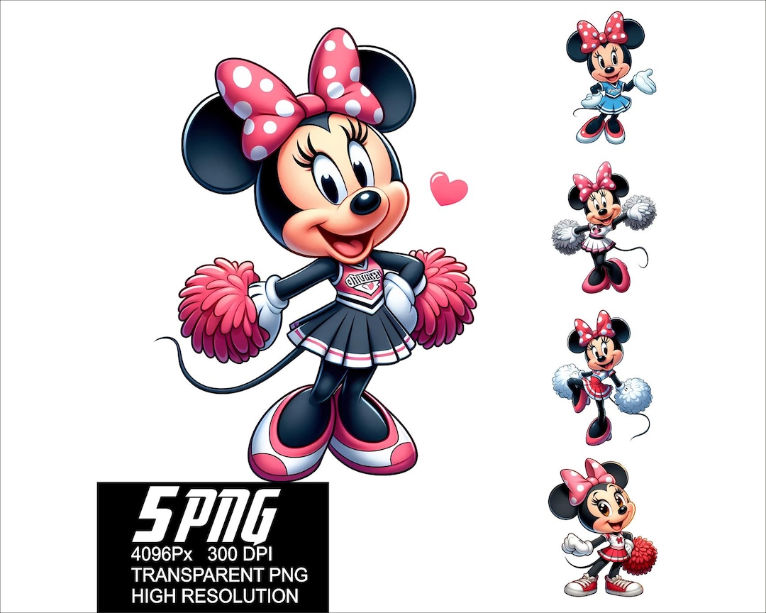 5 PNG Minnie Cheer Design Mouse Cheer High Resolution 4096px Designs ...