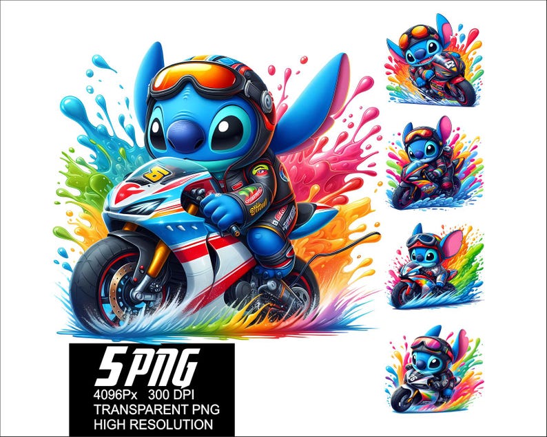 5 PNG Stitch Motorcycle Racer Design Racer Stitch Png High Resolution ...