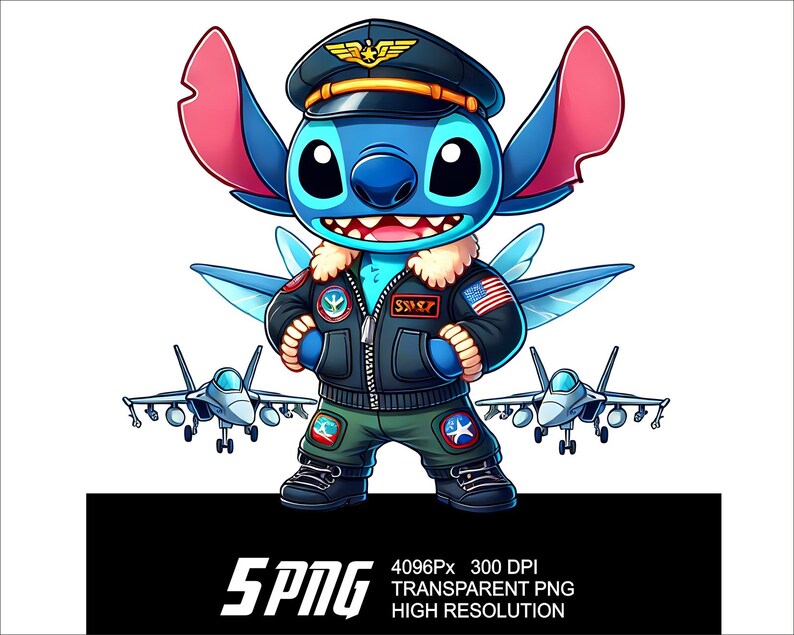 5 PNG Stitch Top Pilot Design Hero Stitch Pilot Png High Resolution ...