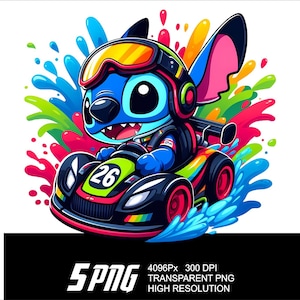 5 PNG Stitch Racer Design Car Racer Stitch Png High Resolution 4096px ...