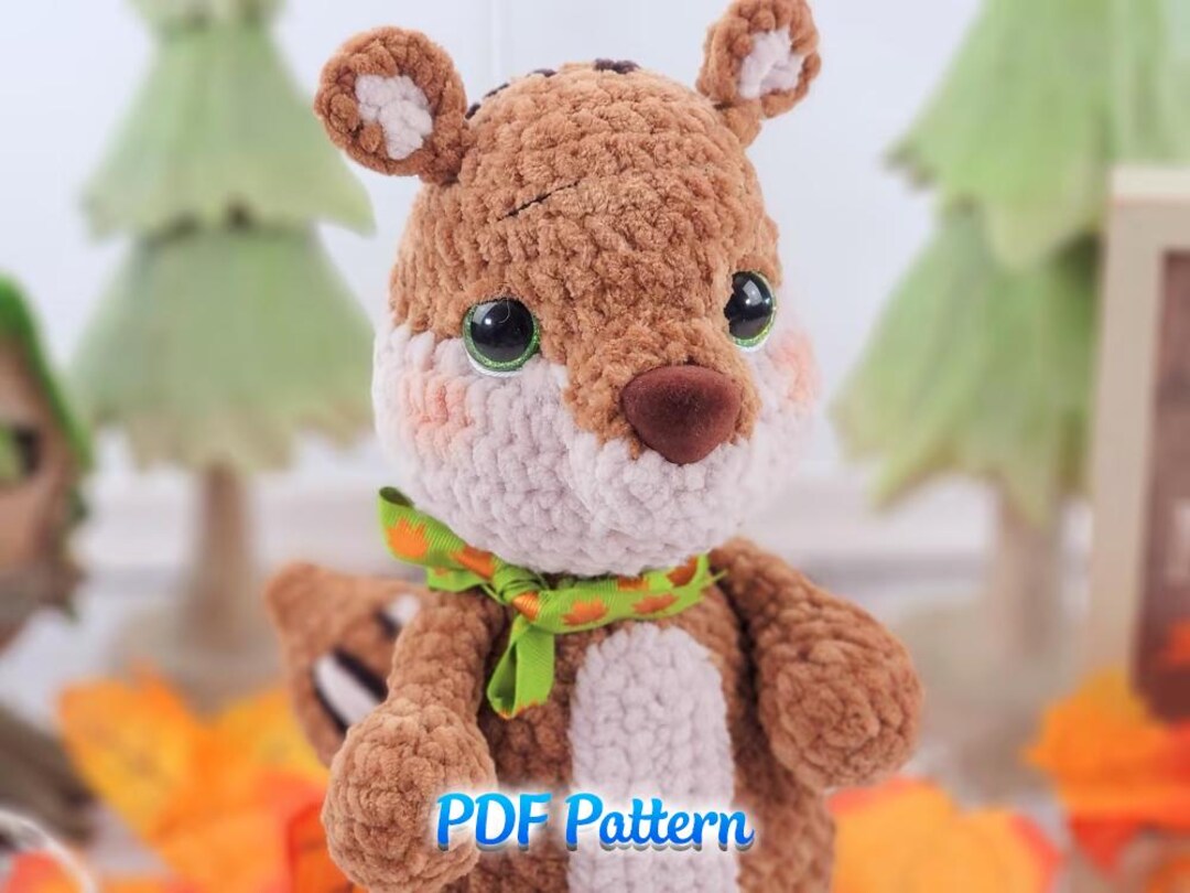 Chipmunk With Scarf Crochet Pattern PDF, Digital Download, Woodland ...