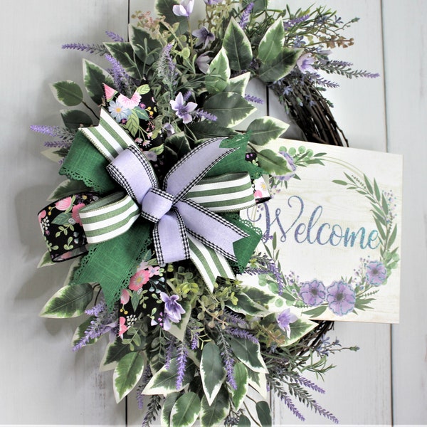 Welcome Grapevine Wreath - Etsy