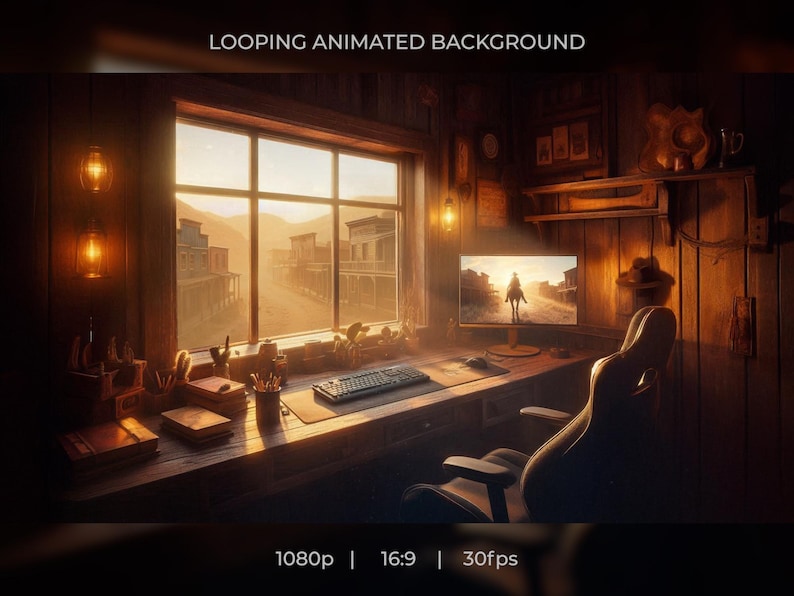 Wild West Sandstorm Animated Background | Western Street View From ...