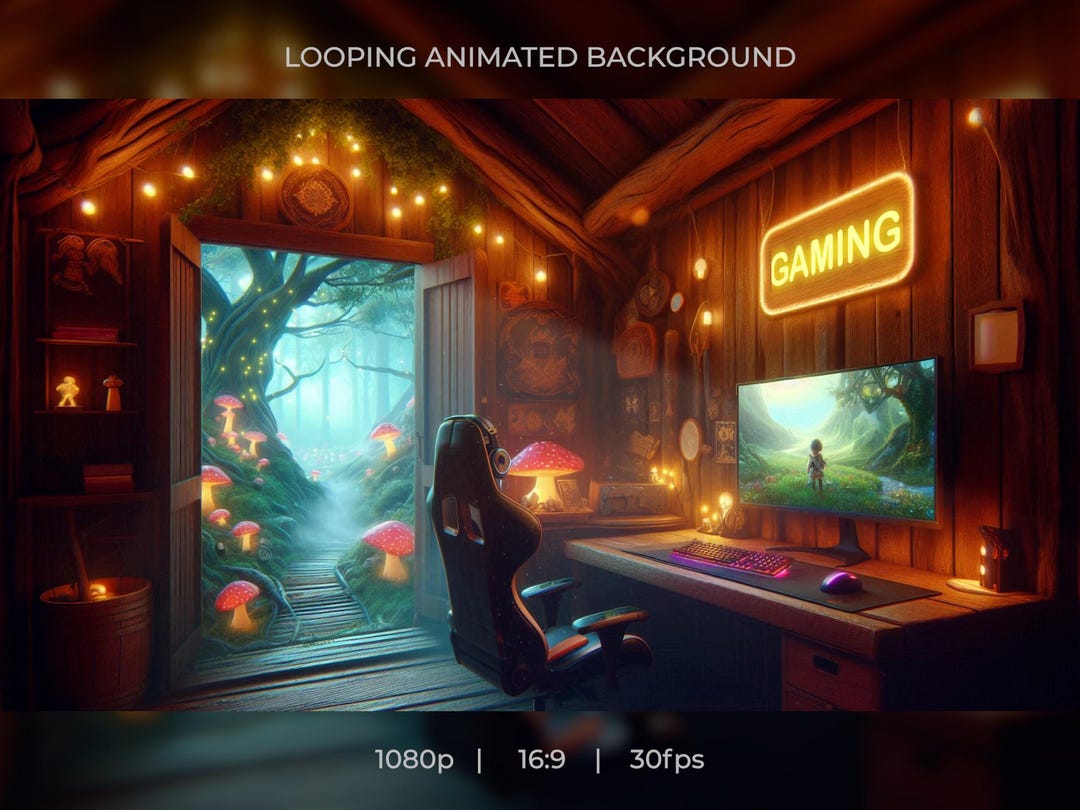 Animated Cabin Background | Magical Forest View | Twitch, Youtube ...