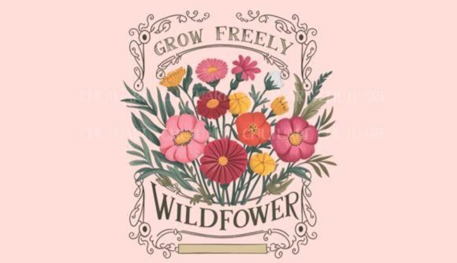Boho Wildflower PNG: Grow Freely Floral Design (digital Download) - Etsy
